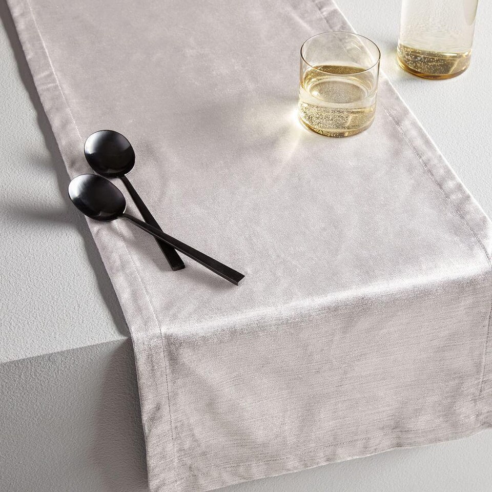 Lustre Velvet Solid Runner | West Elm UK