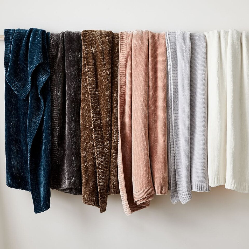Luxe Chenille Throws - West Elm UK
