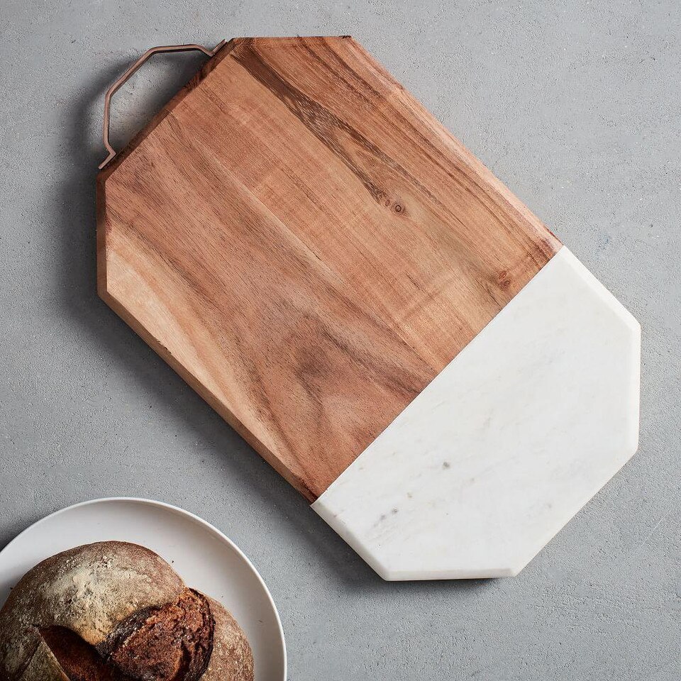 Marble & Wood Chopping Board - Large | west elm United Kingdom