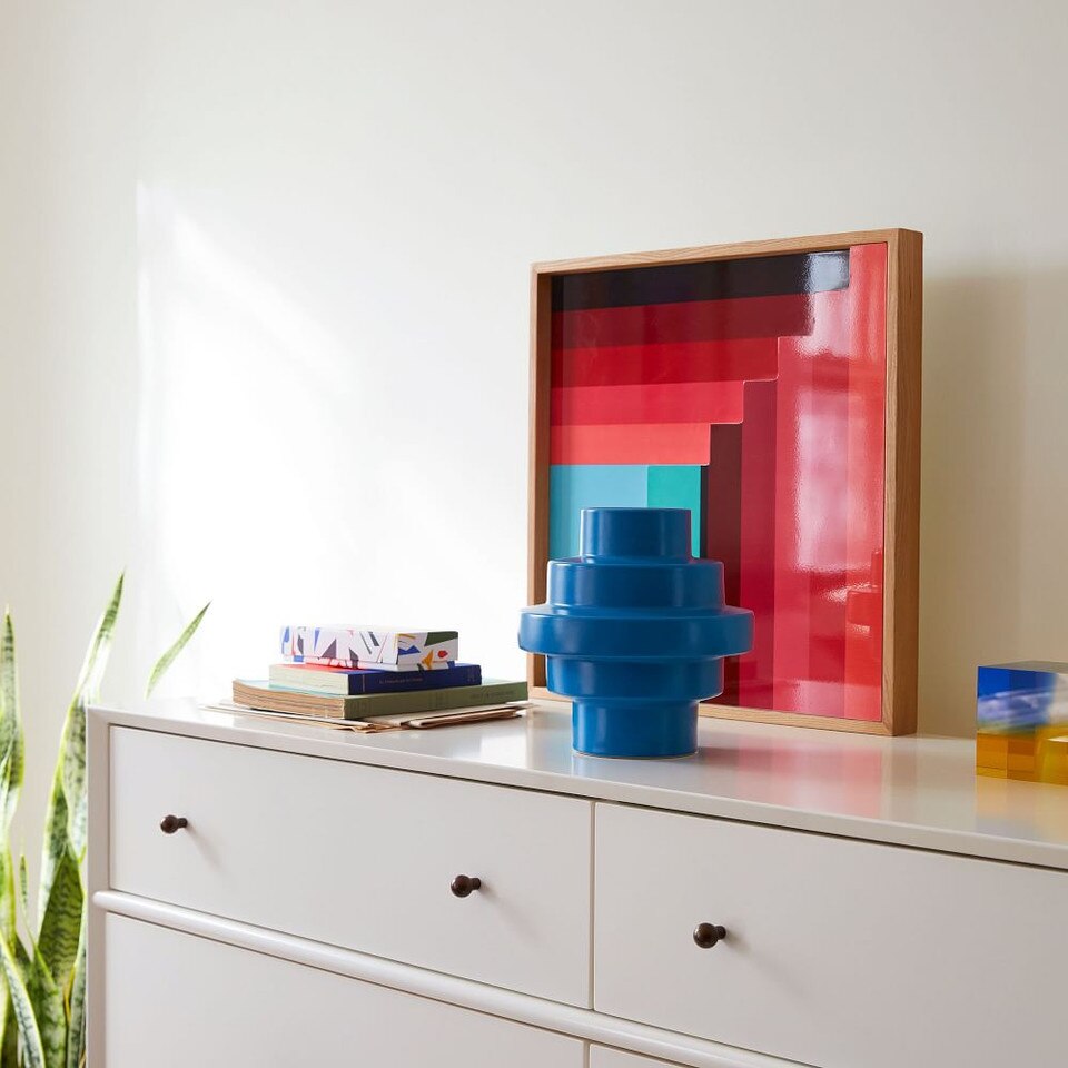Margo Selby Colourblock Lacquer Square Wall Art | West Elm UK
