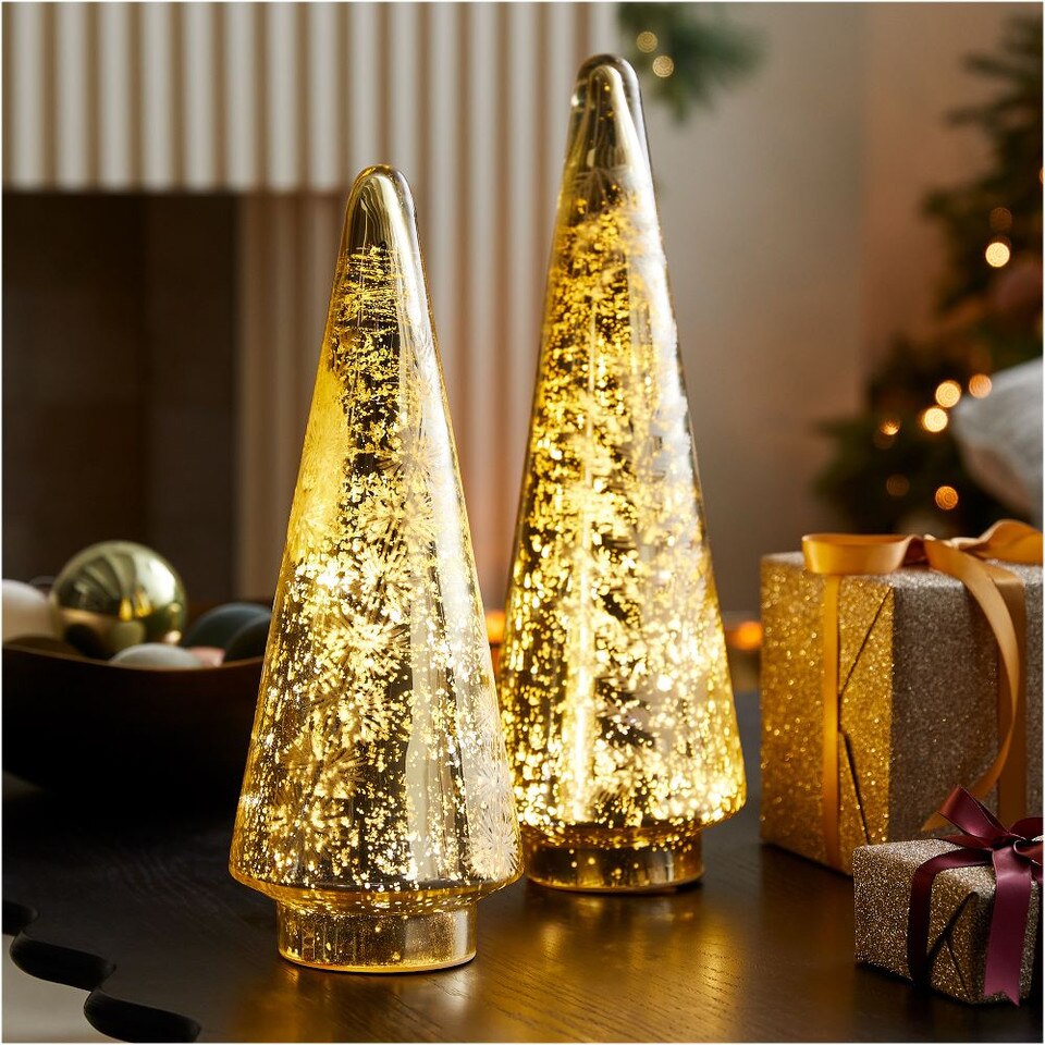 Light-Up Mercury Shadow Trees - Festive Table Decor | West Elm UK