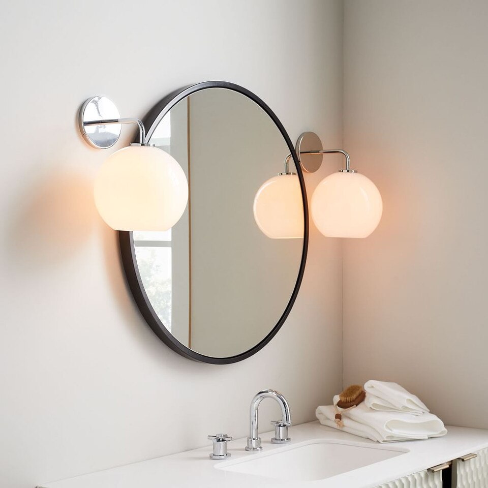 Metal Frame 76 cm Round Mirror | west elm United Kingdom