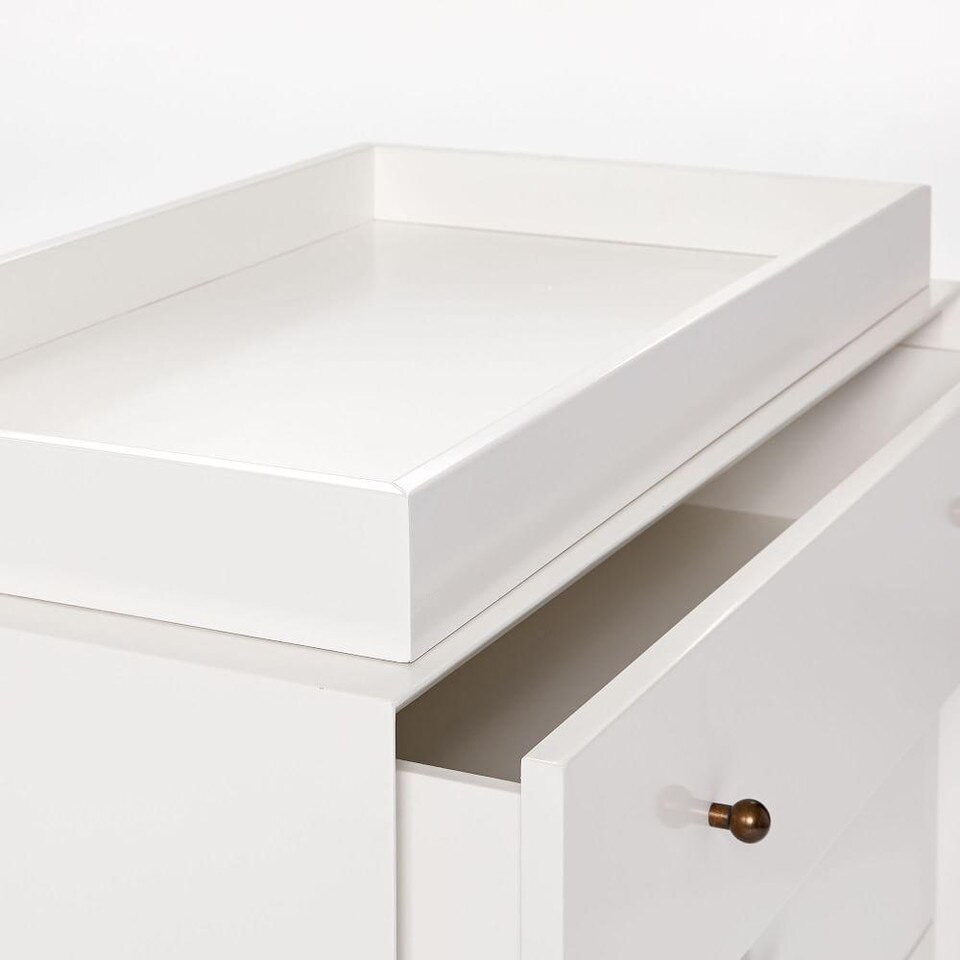Mid-Century 3-Drawer Changing Table - White | West Elm UK