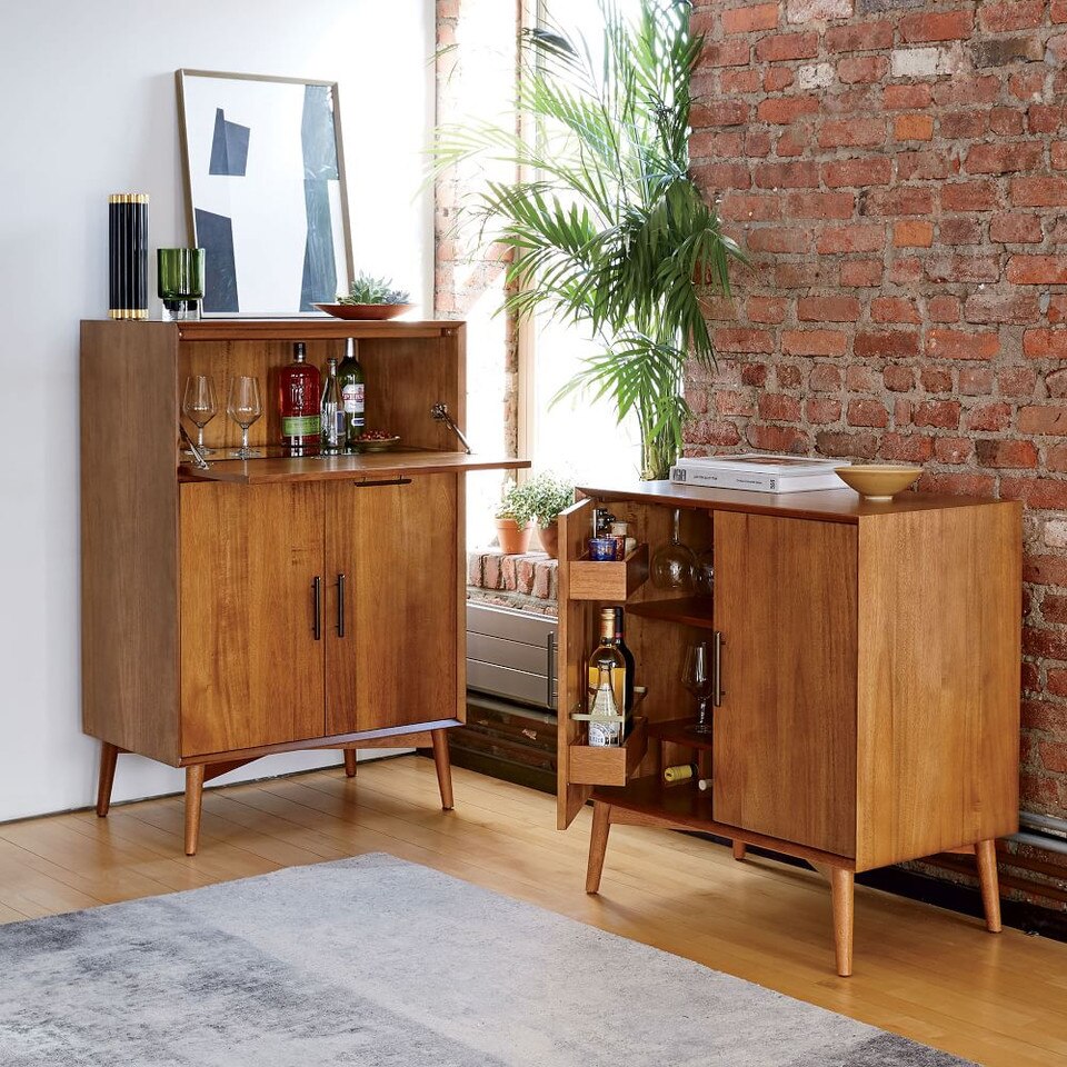 Mid-Century Bar Cabinet - Small | west elm United Kingdom