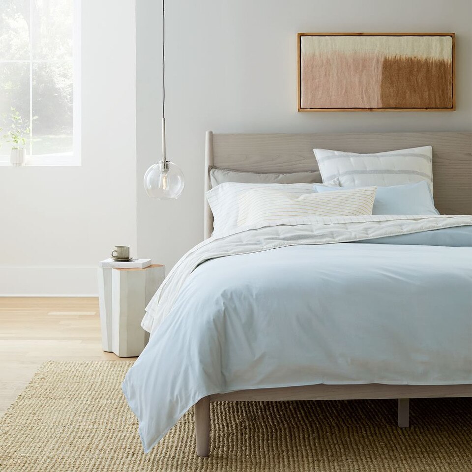 Mid-Century Bed - Pebble - West Elm UK