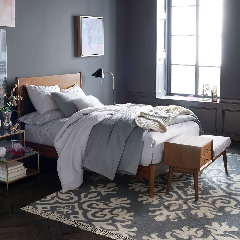 Mid-Century Bed - Acorn | west elm United Kingdom