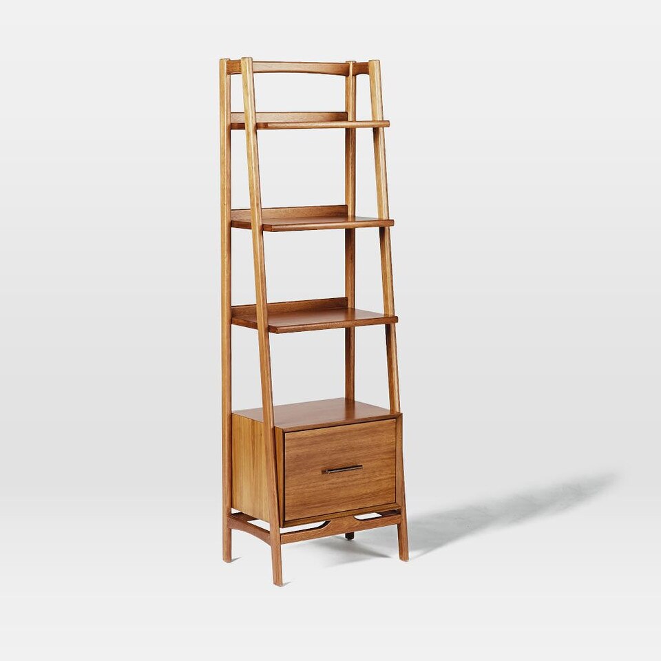 Mid-Century Bookshelf with Drawer (56 cm) - West Elm UK