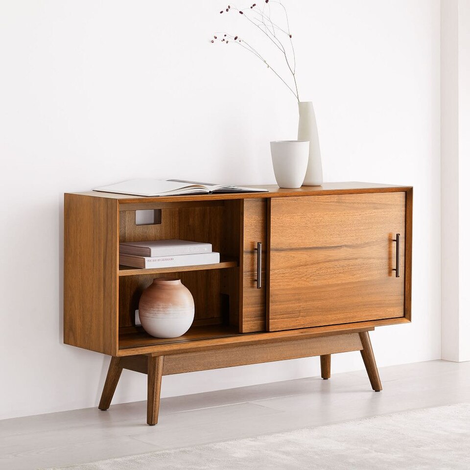 Mid-Century Narrow Media Console (122 cm) - West Elm UK
