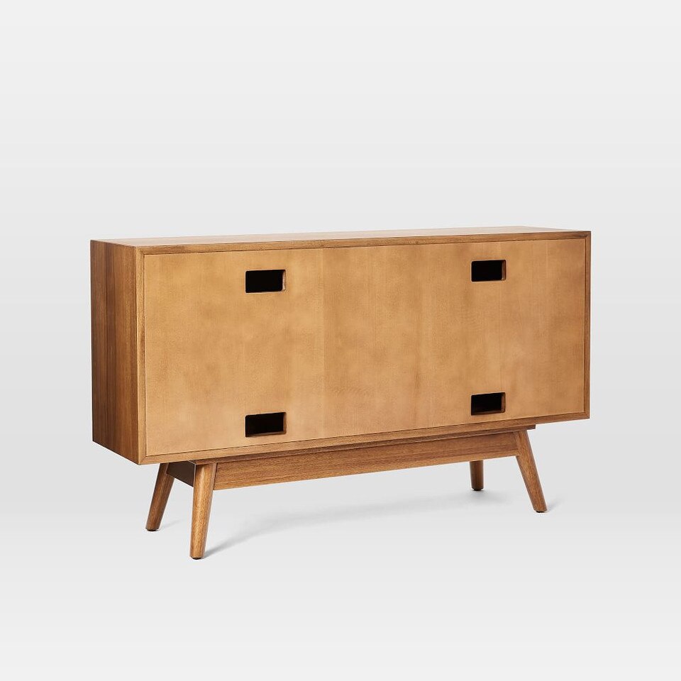 Mid-Century Narrow Media Console (122 cm) - West Elm UK