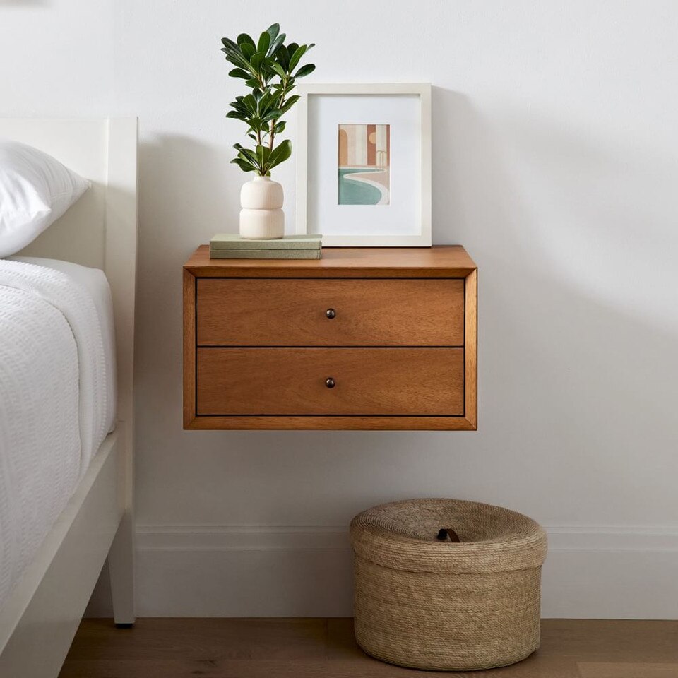 Mid-Century Wall Mounted Bedside Table - Acorn | west elm United Kingdom