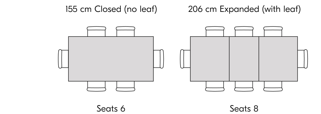 Miles Extendable Dining Table (155 cm - 206 cm) | West Elm UK