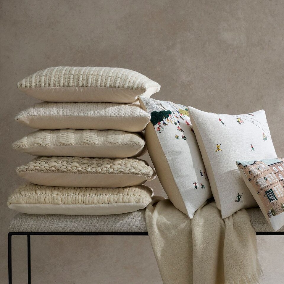 Minimal Blocks Cushion Cover - Modern Artisan Design | West Elm UK