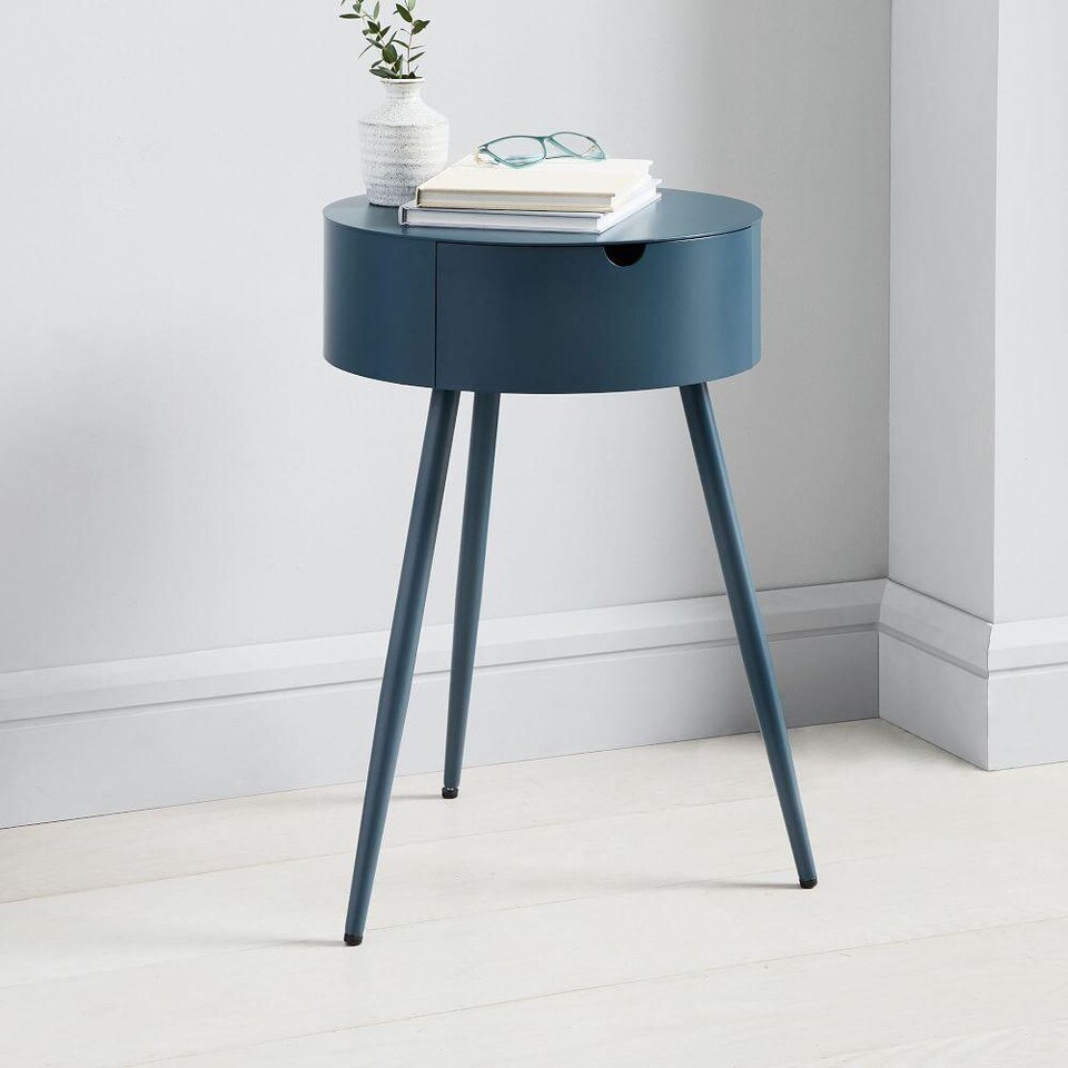 Mitzi Bedside Table - Petrol Blue - West Elm UK