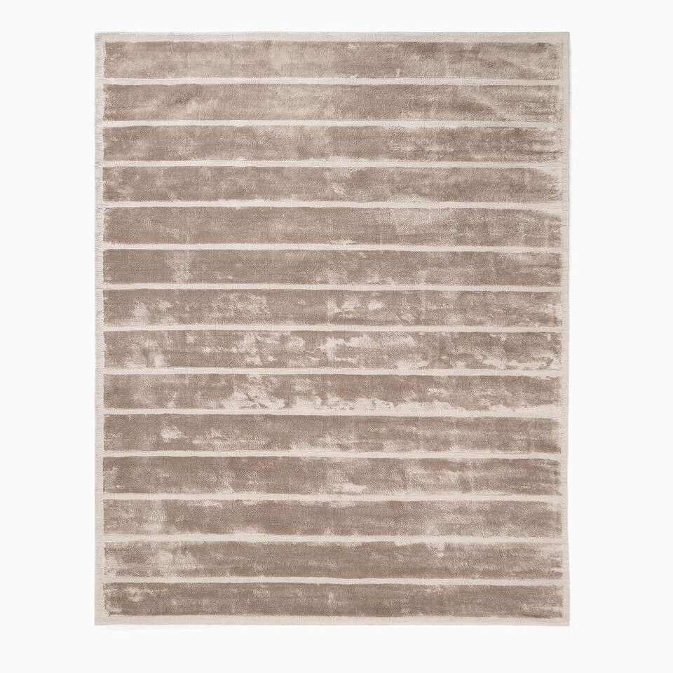 Modern Bands TENCEL™ Rug | West Elm UK