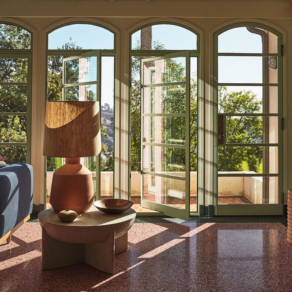 Monti Lava Stone Coffee Table (76 cm) - West Elm UK