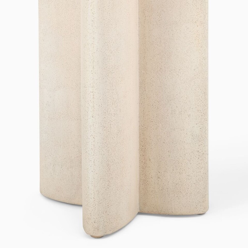 Monti Lava Stone Pedestal Side Table (14") | West Elm UK