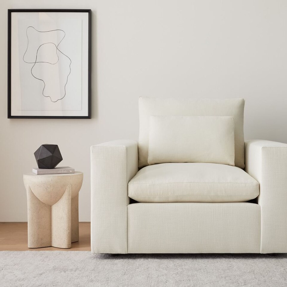 Monti Lava Stone Side Table (38 cm) - West Elm UK