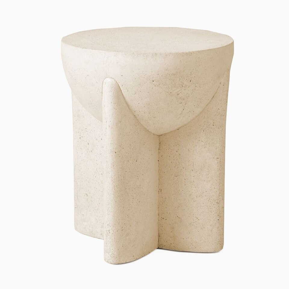 Monti Lava Stone Side Table (38 cm) - West Elm UK