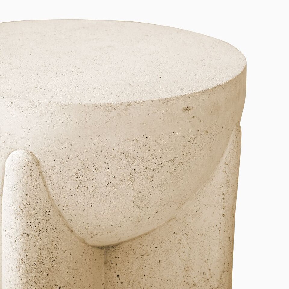 Monti Lava Stone Side Table (38 cm) - West Elm UK