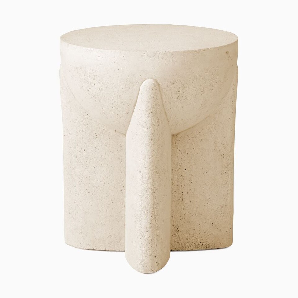 Monti Lava Stone Side Table (38 cm) - West Elm UK