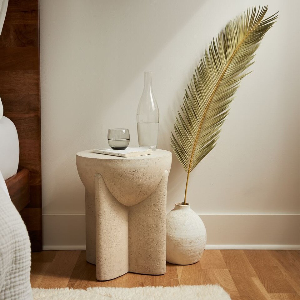 Monti Lava Stone Side Table (38 cm) - West Elm UK