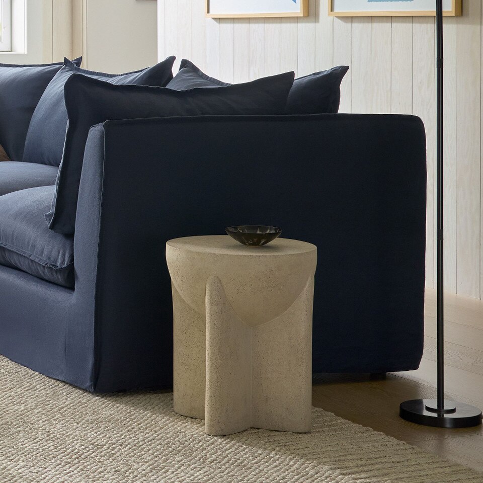 Monti Lava Stone Side Table (38 cm) - West Elm UK