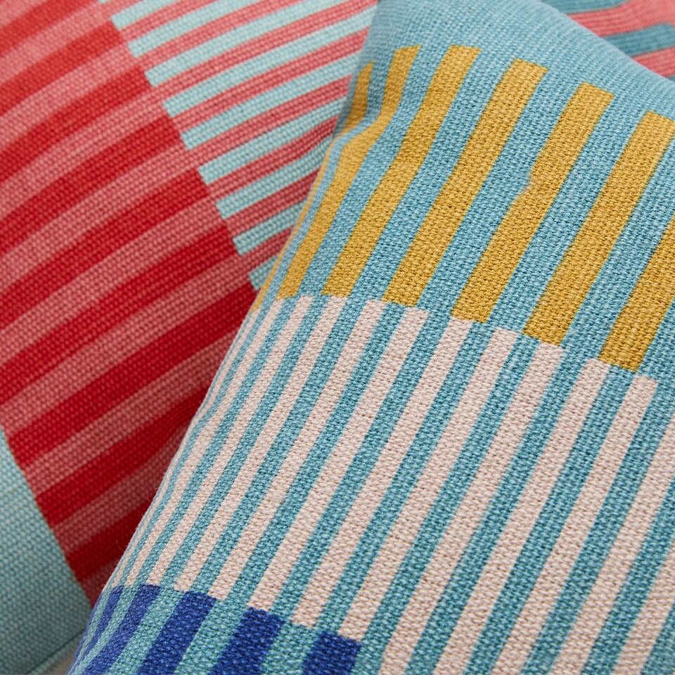 Collage Stripe Indoor/Outdoor Pillow - West Elm UK