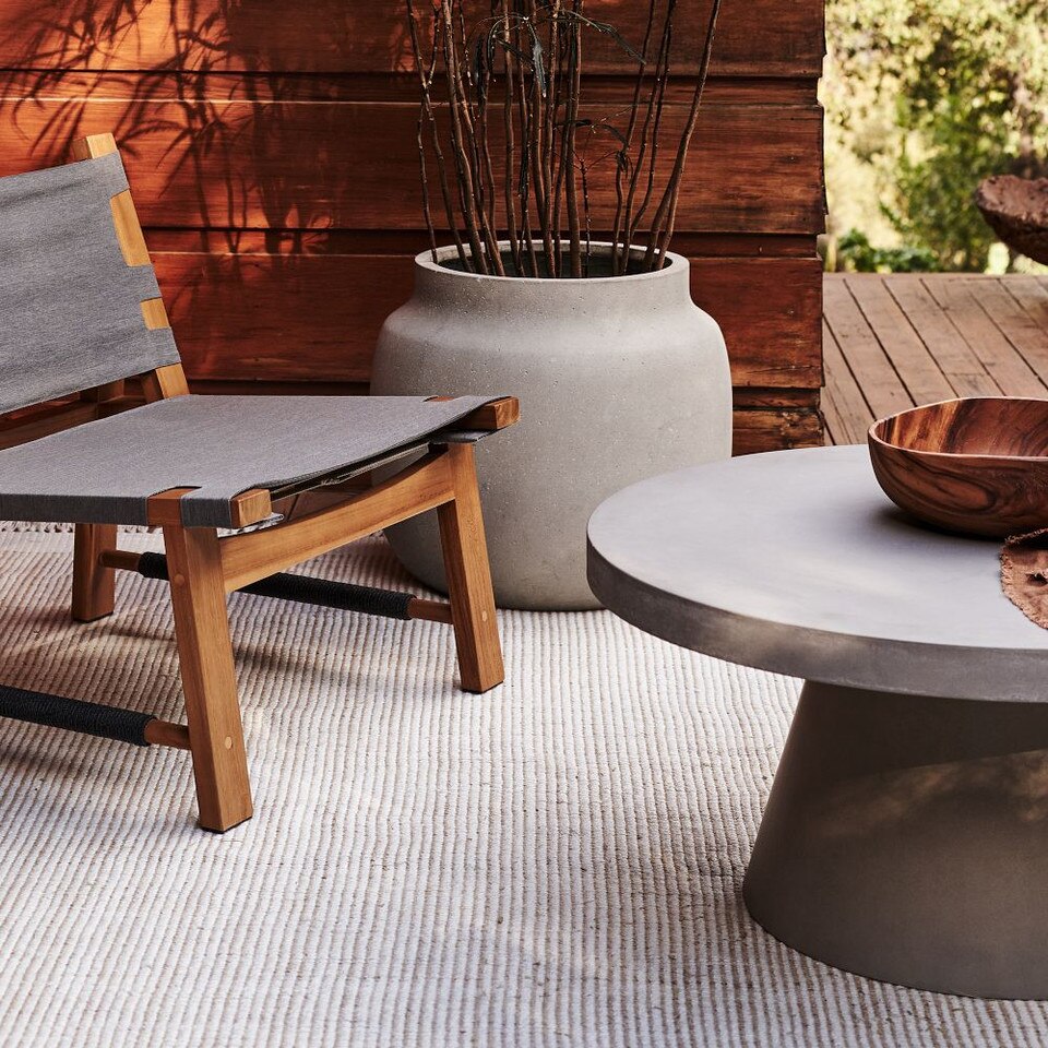 Pedestal Outdoor Coffee Table - West Elm UK
