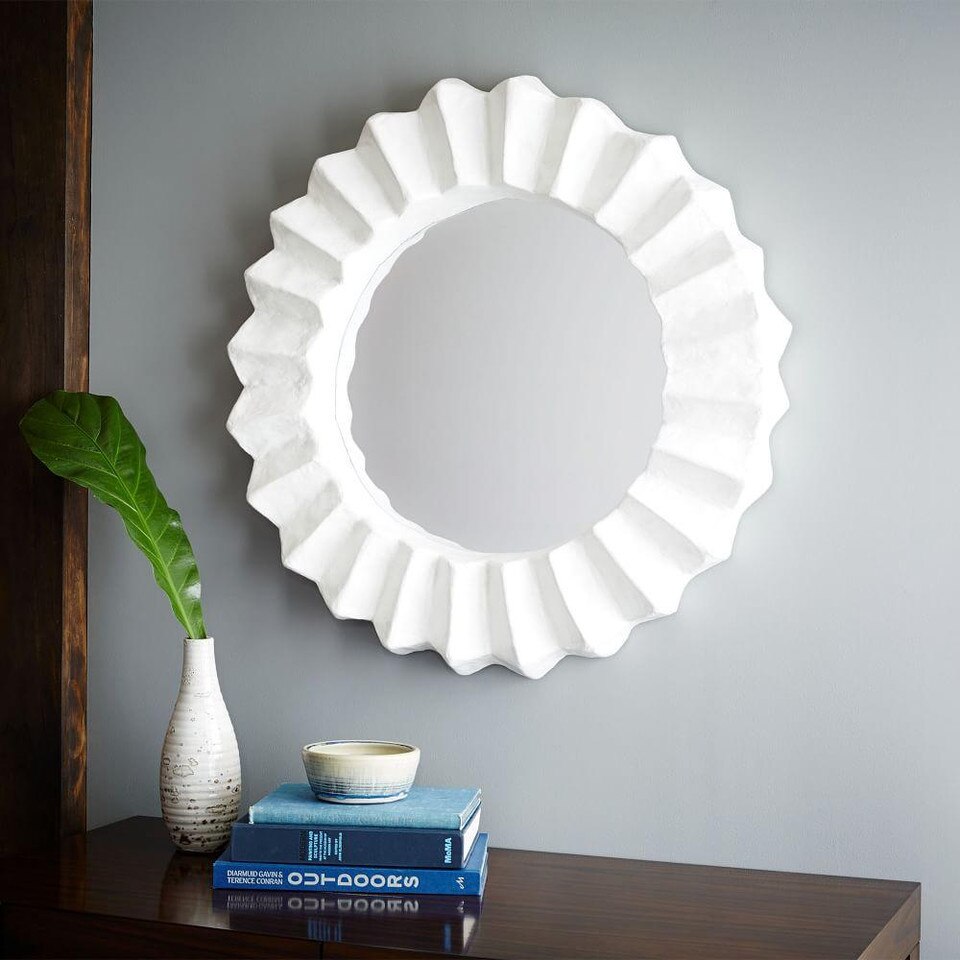 Papier-Mache Round Mirror | West Elm UK
