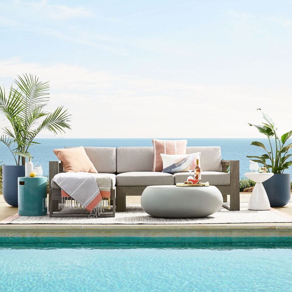 Pebble Indoor/Outdoor Oval Coffee Table (91 cm) - West Elm UK