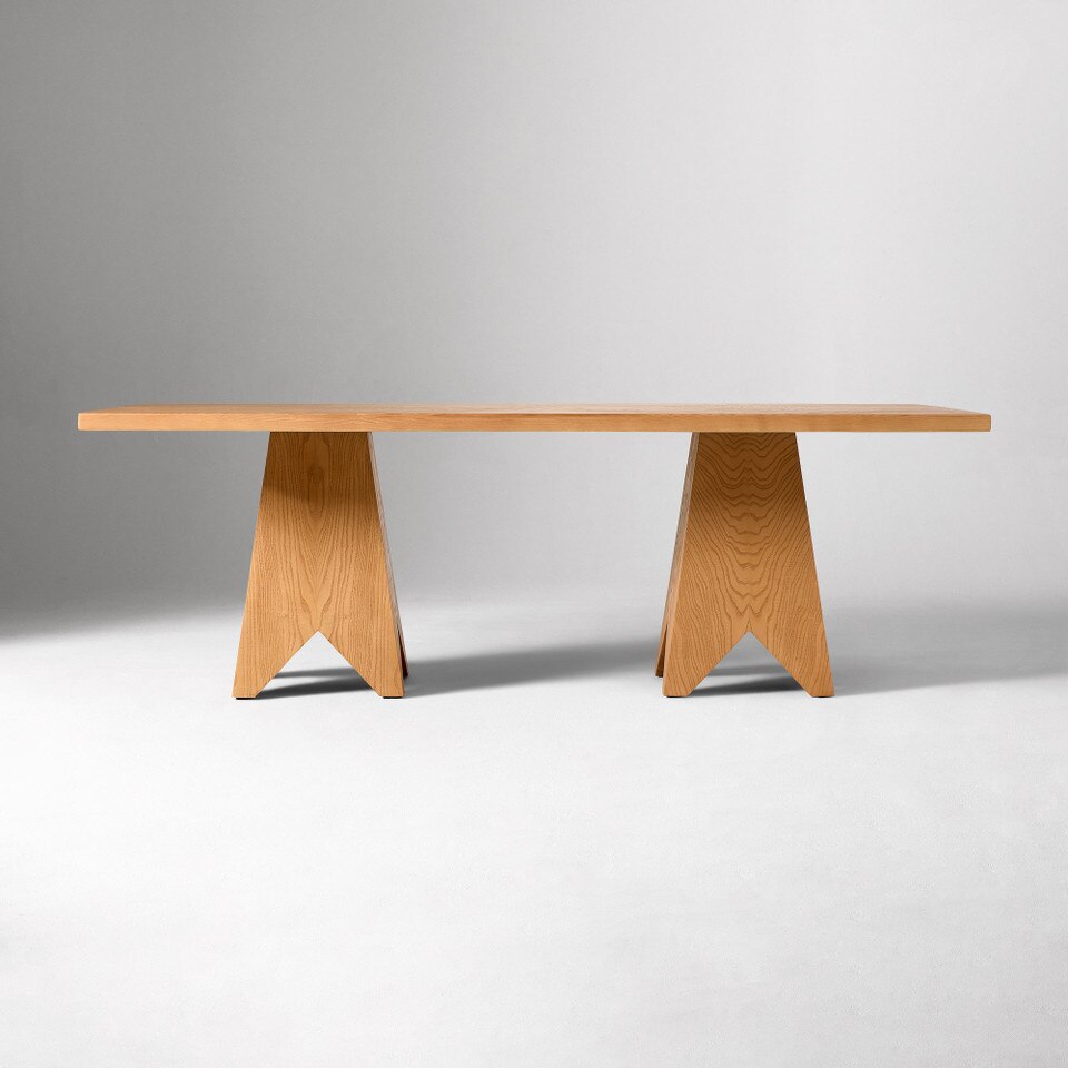 Pierce & Ward Burl Wood Dining Table (229 cm) | West Elm UK