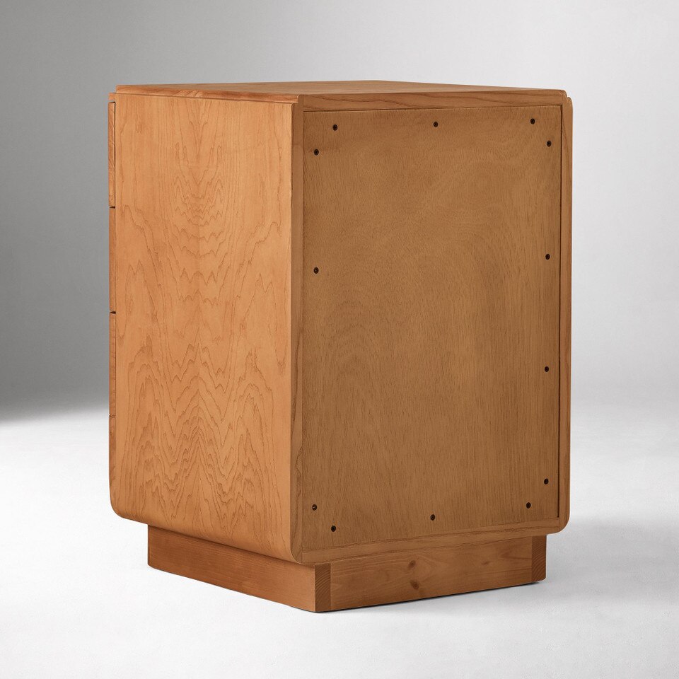 Pierce & Ward Burl Wood Bedside Table (46 cm) | West Elm UK