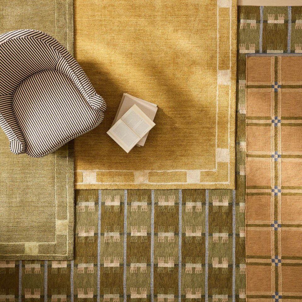 Pierce & Ward Windowpane Check Handwoven Wool Rug | West Elm UK