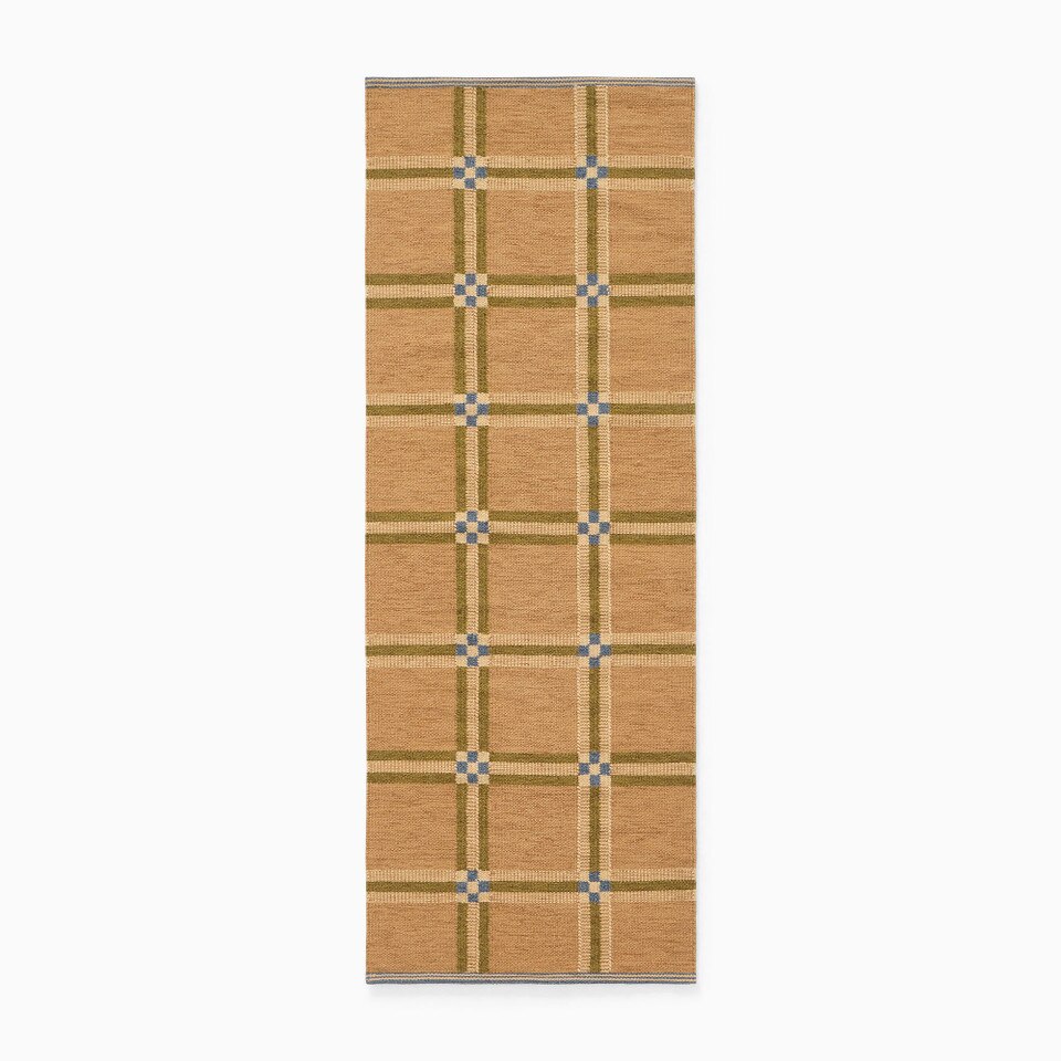 Pierce & Ward Windowpane Check Handwoven Wool Rug | West Elm UK
