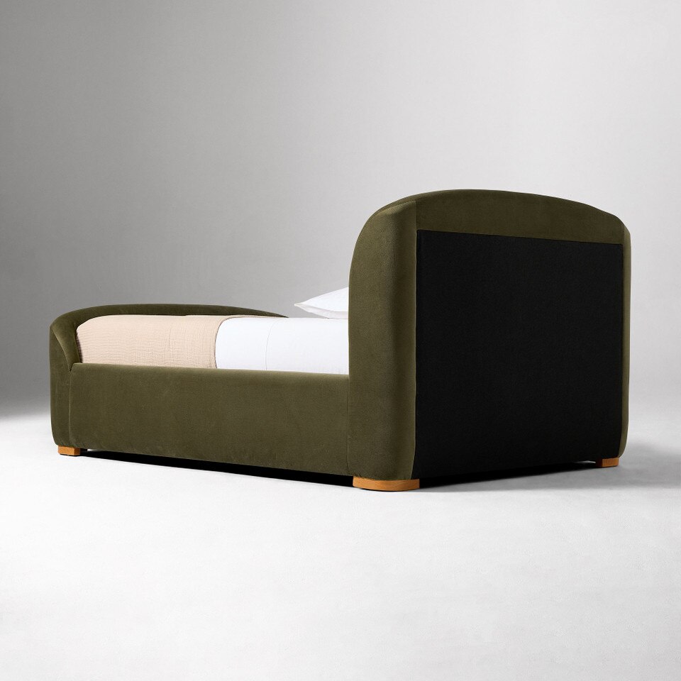 Pierce & Ward Upholstered Sleigh Bed | West Elm UK