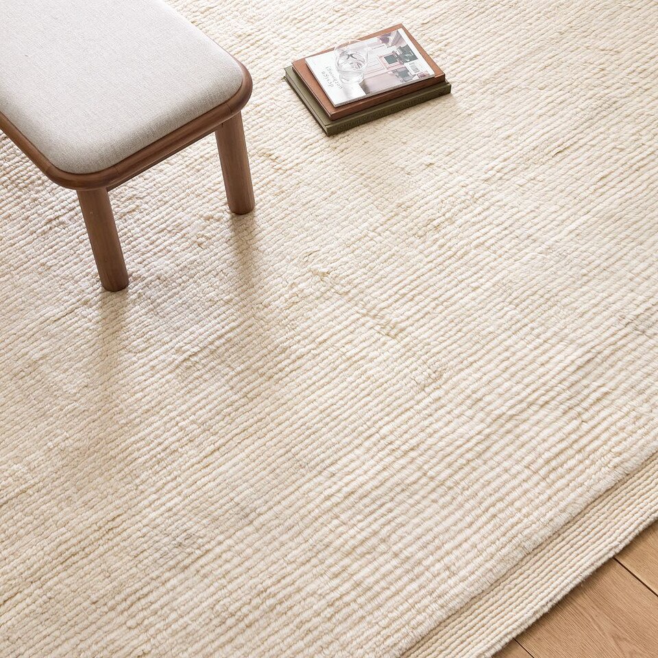 Plush Rib Shag Wool Rug | West Elm UK