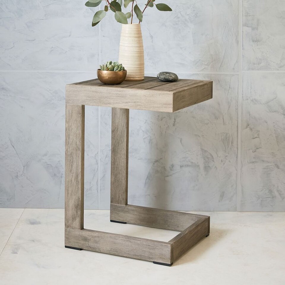 Portside Outdoor C-Shaped Side Table - West Elm UK