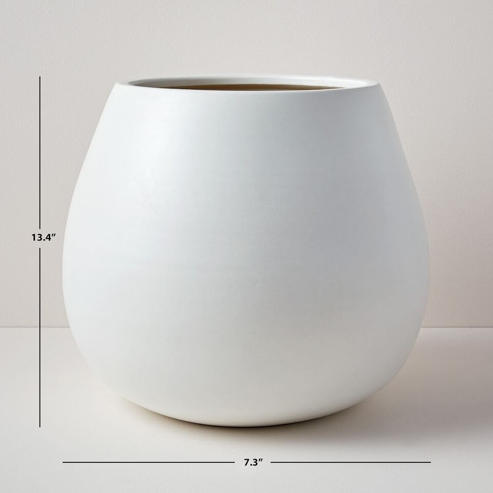Pure White Ceramic Planters - West Elm UK