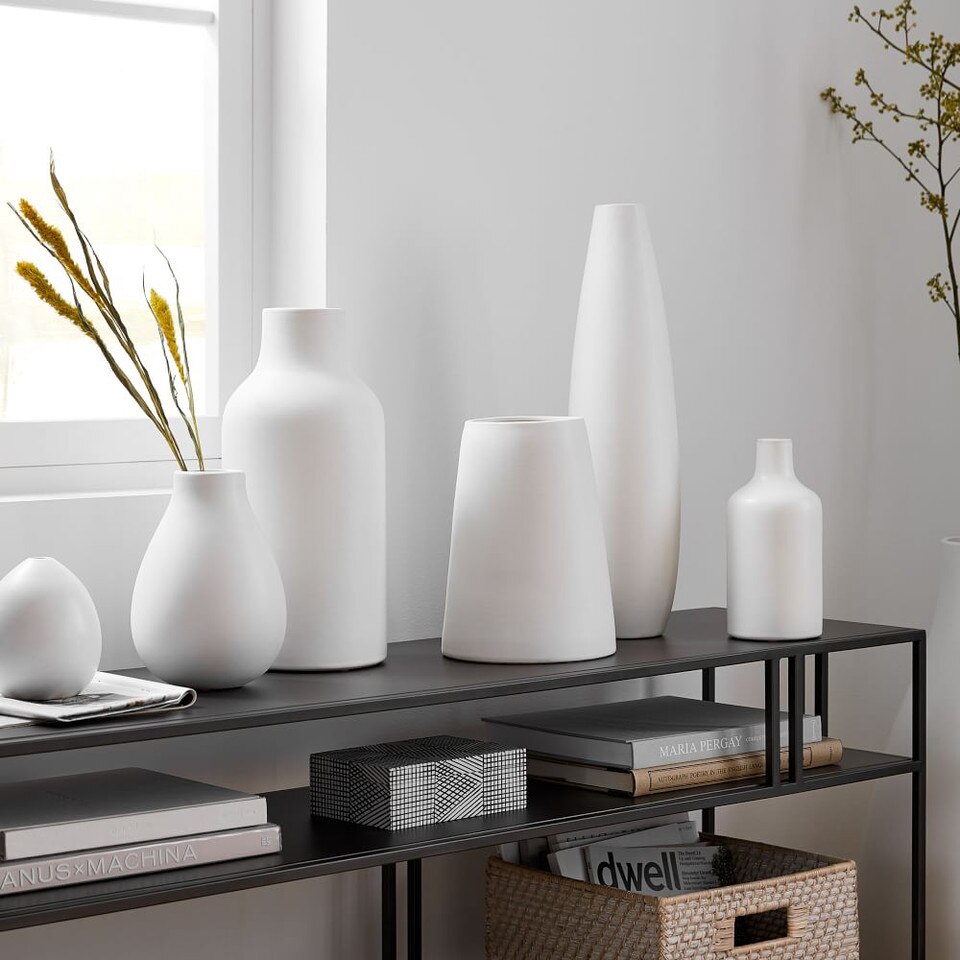 Pure White Ceramic Vases | west elm United Kingdom