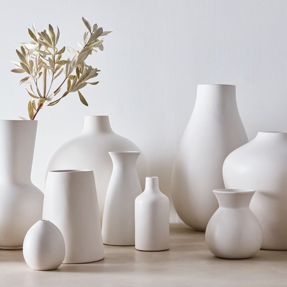 Pure White Ceramic Vases - West Elm UK