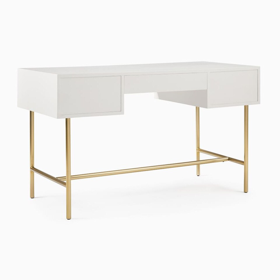 Quinn Lacquer Desk - Modern Glam Workspace | West Elm UK