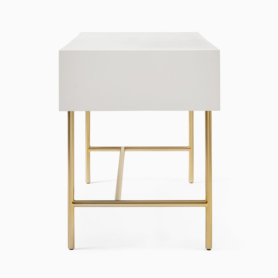 Quinn Lacquer Desk - Modern Glam Workspace | West Elm UK