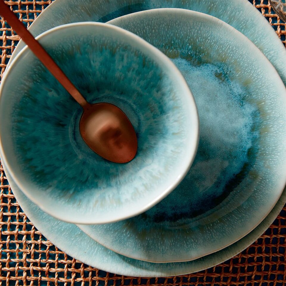 Reactive Glaze Stoneware Dinnerware - Celadon | West Elm United Kingdom
