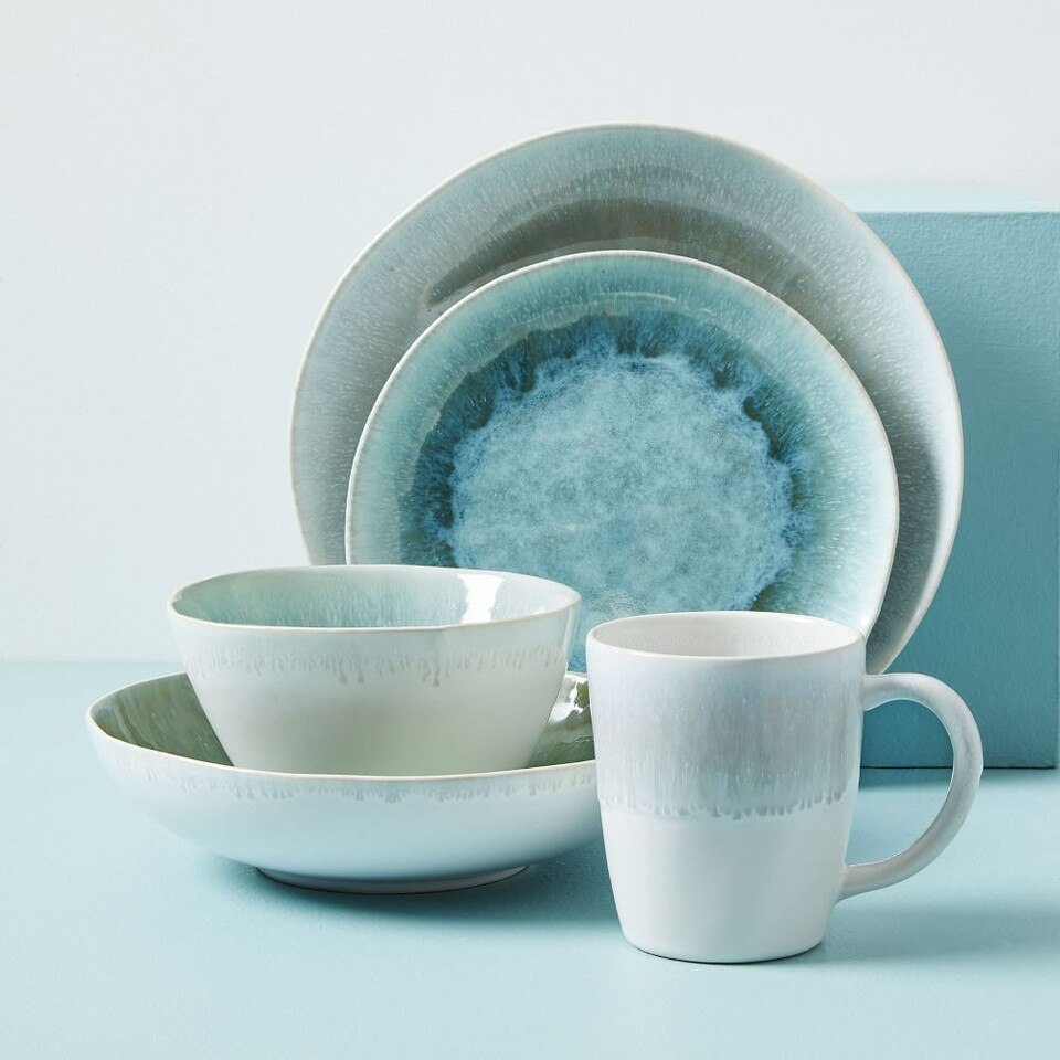Reactive Glaze Stoneware Dinnerware - Celadon | West Elm United Kingdom