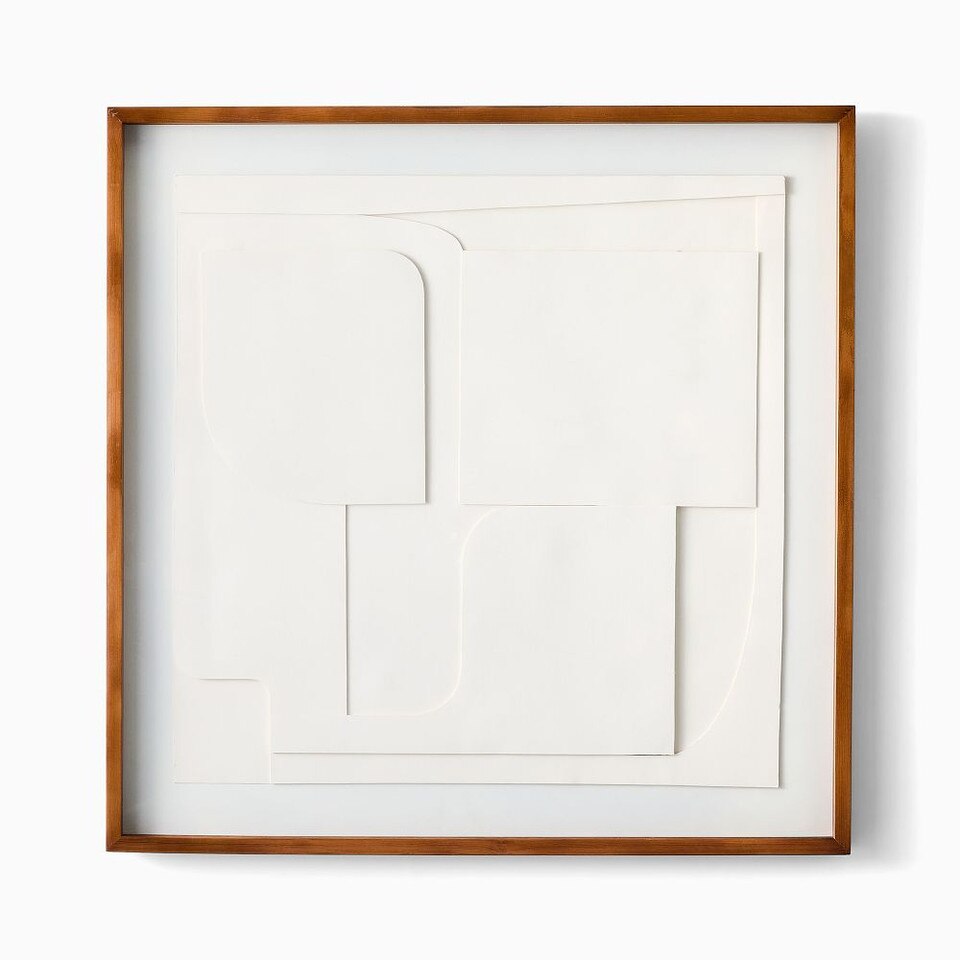 Rowan Layered Paper Wall Art - Modern Artisan Decor | West Elm UK