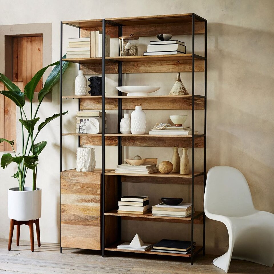 Industrial Modular Storage - Mango Wood & Steel | West Elm UK