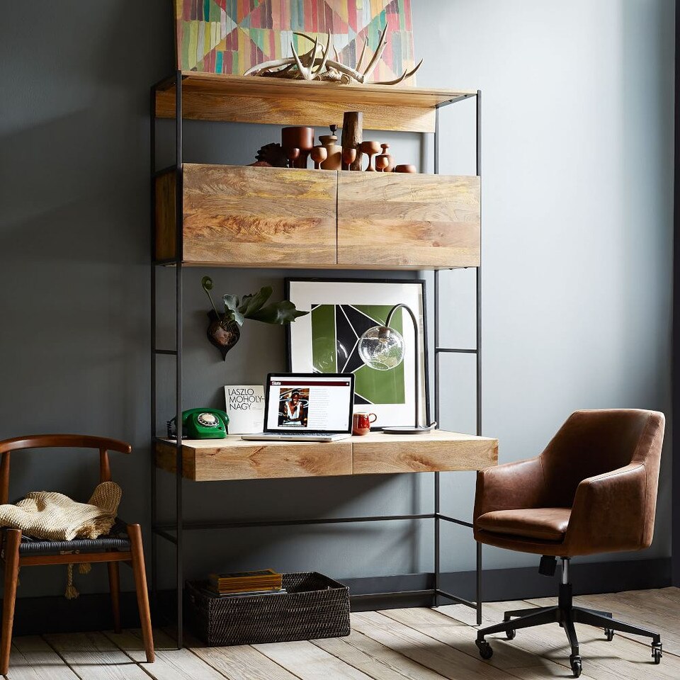 Industrial Modular 124 cm Desk - West Elm UK