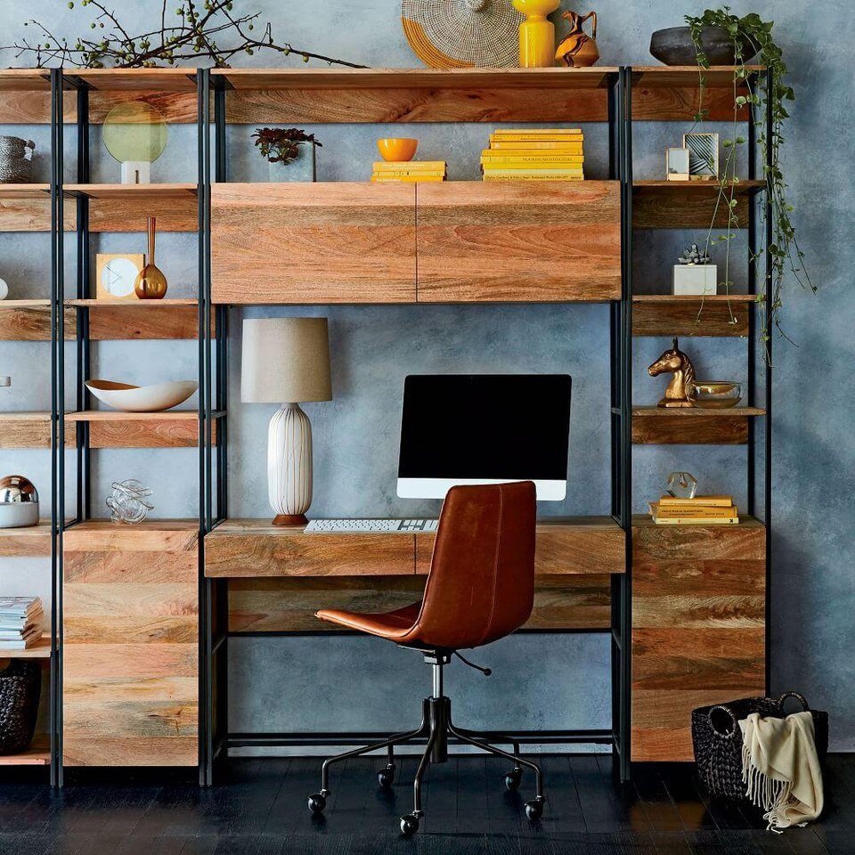 Industrial Modular 124 cm Desk | west elm United Kingdom