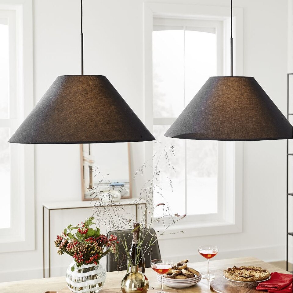 Sculptural 2-Light Cone Pendant - Modern Lighting | West Elm UK