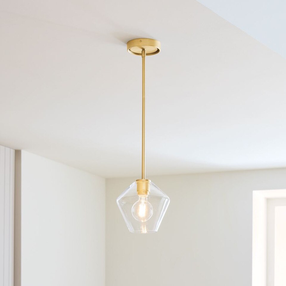 Sculptural Flat Bar Geo Pendant (20 cm − 38 cm) - West Elm UK